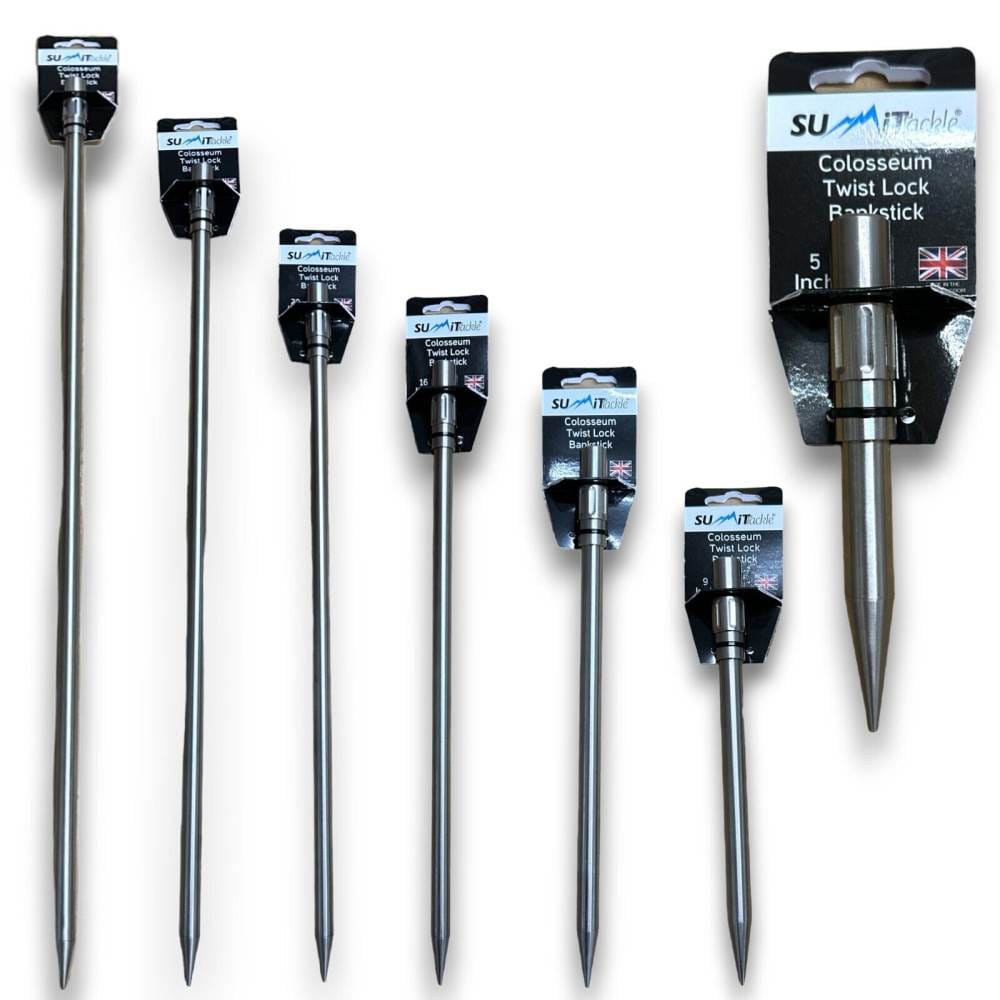 Summit Tackle Bank Sticks TWIST LOCK STAINLESS STEEL Carp fishing ALL ...